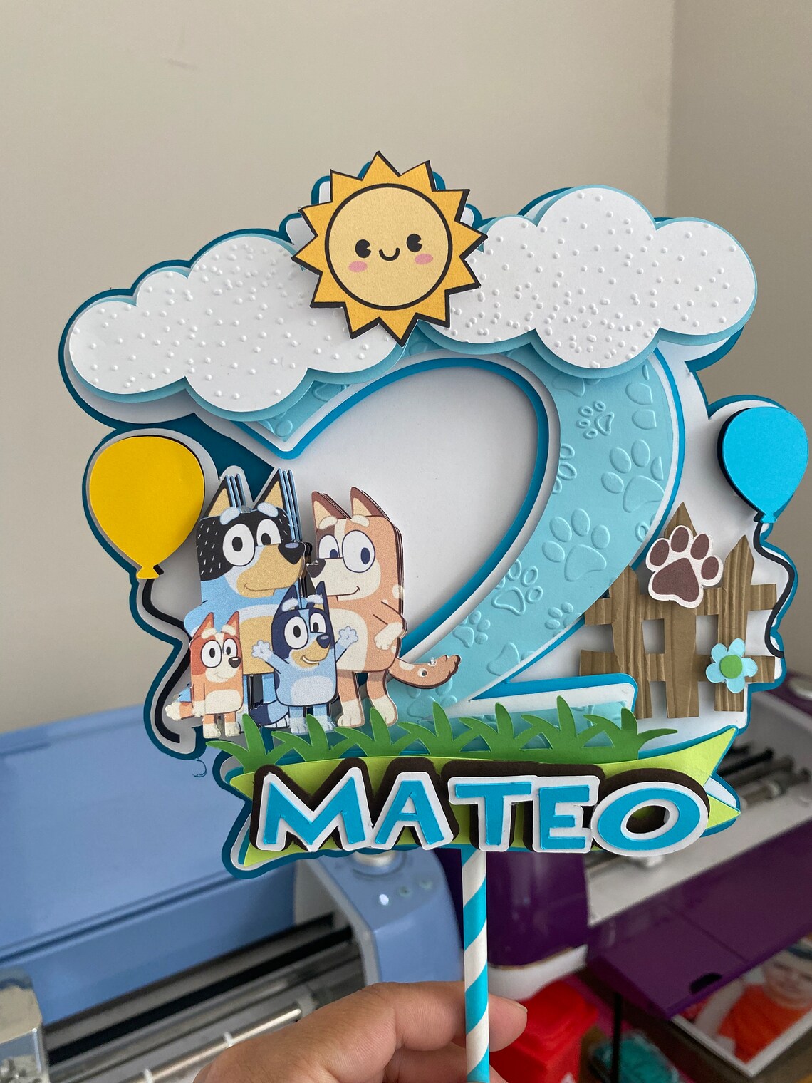 Bluey Cake Topper Birthday Customized - Etsy