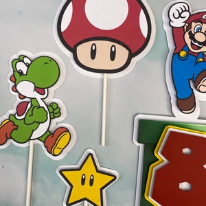 Mario Cake Topper Birthday Customized - Etsy