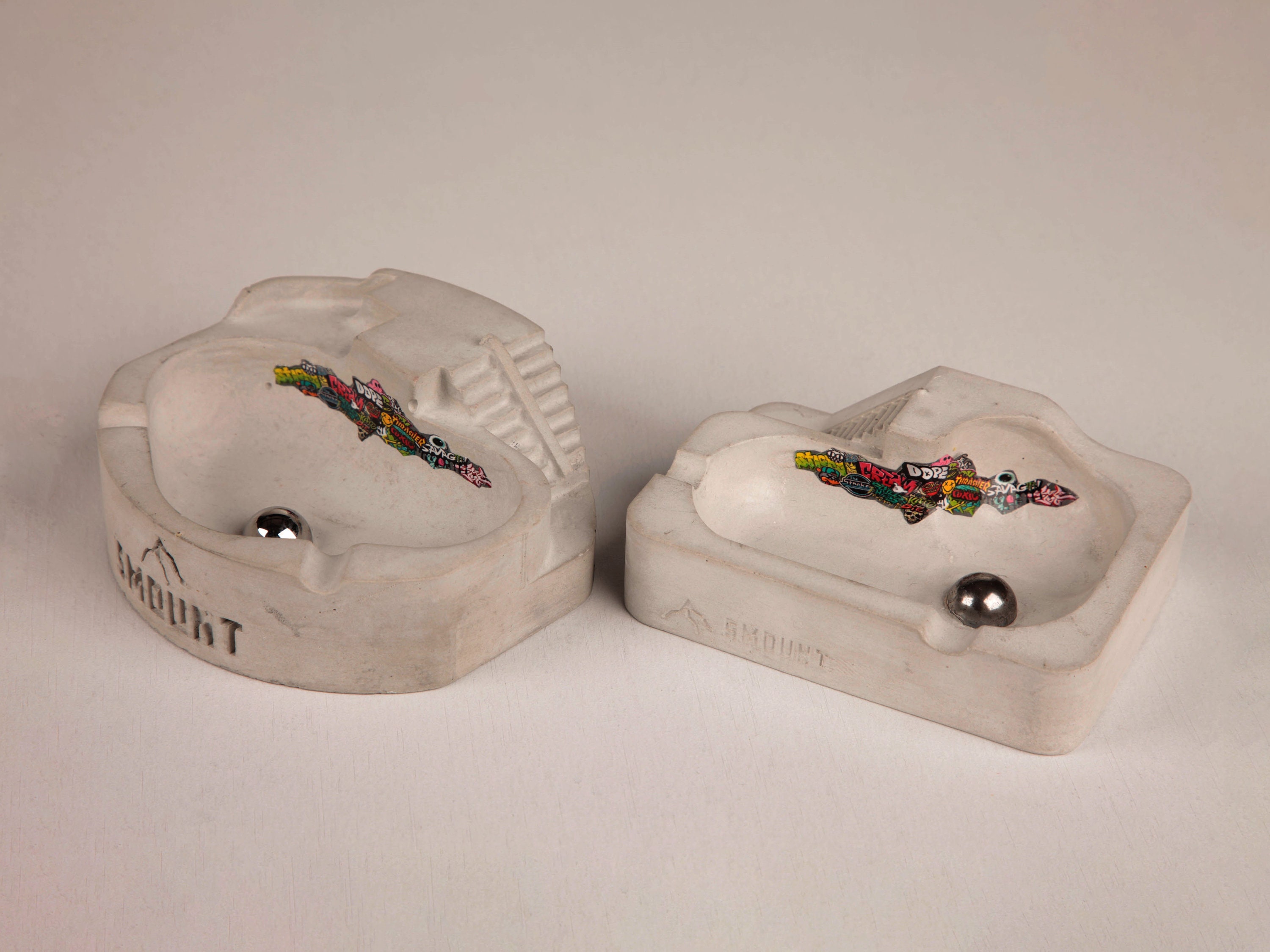 Round and Square Skatepark Ashtray Set - Etsy