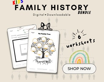 Family History Starter Bundle: Genealogy PDF Worksheets to Organize and ...