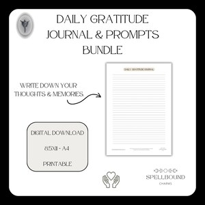 Daily Gratitude Prompts & Journal Bundle - Etsy