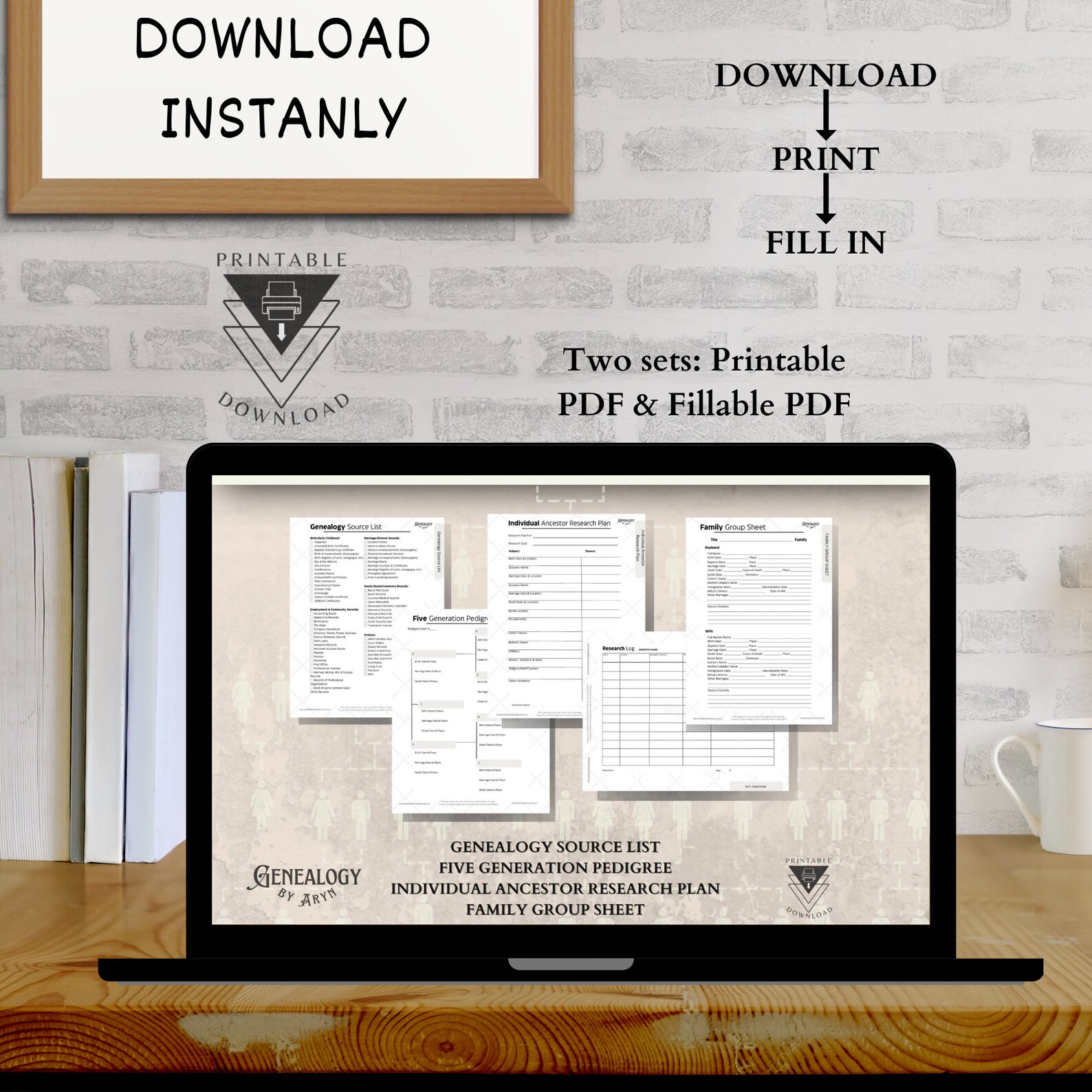 Family History Starter Bundle: Genealogy PDF Worksheets to Organize and Trace Your Family ...