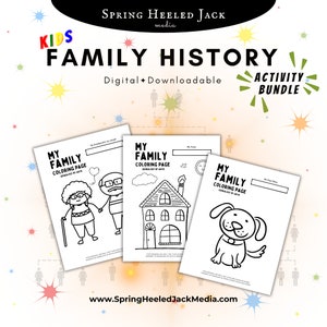 Family History Kids Activity Bundle - Etsy