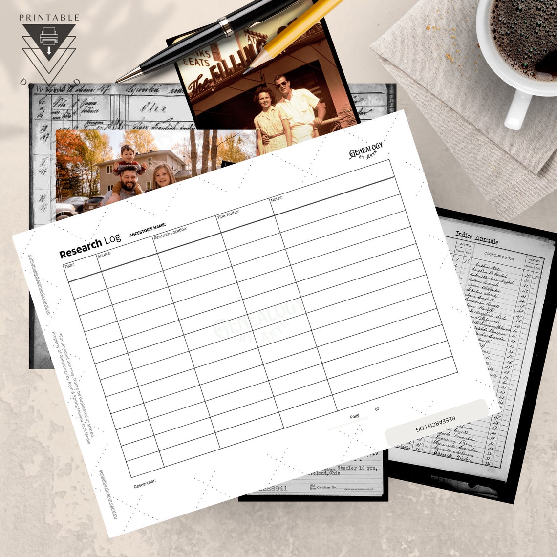 Family History Starter Bundle: Genealogy PDF Worksheets to Organize and ...