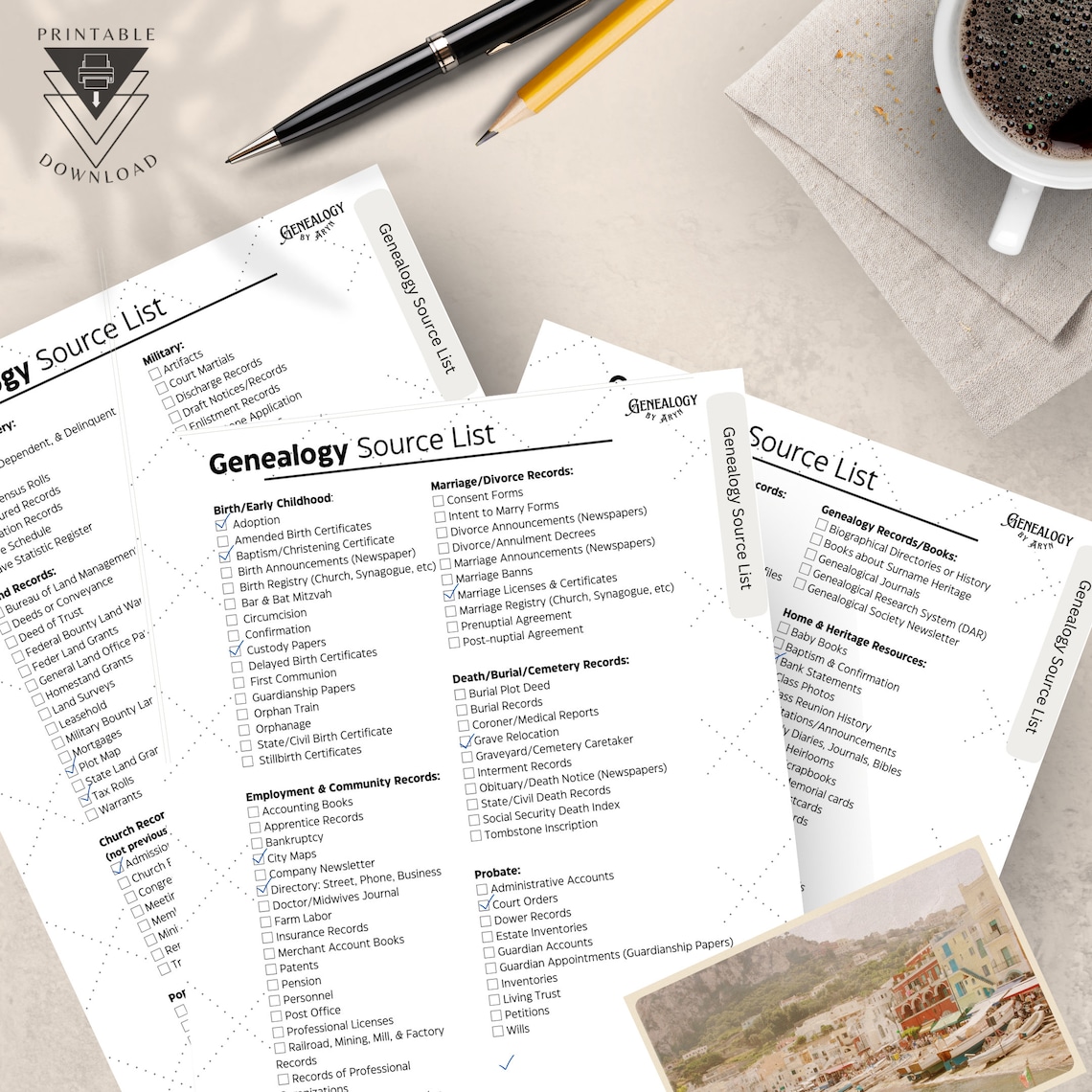 Family History Starter Bundle: Genealogy PDF Worksheets to Organize and Trace Your Family ...