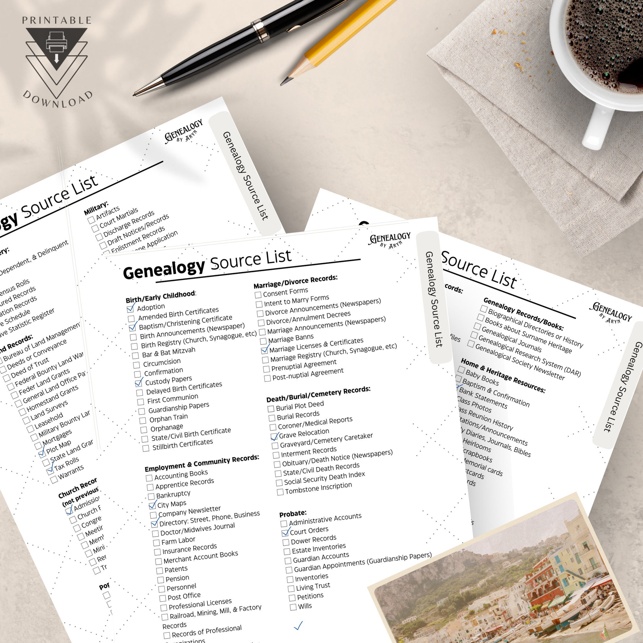 Family History Starter Bundle: Genealogy PDF Worksheets to Organize and ...