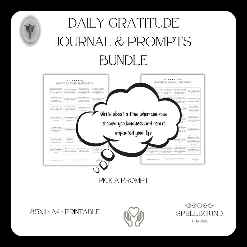 Daily Gratitude Prompts & Journal Bundle - Etsy