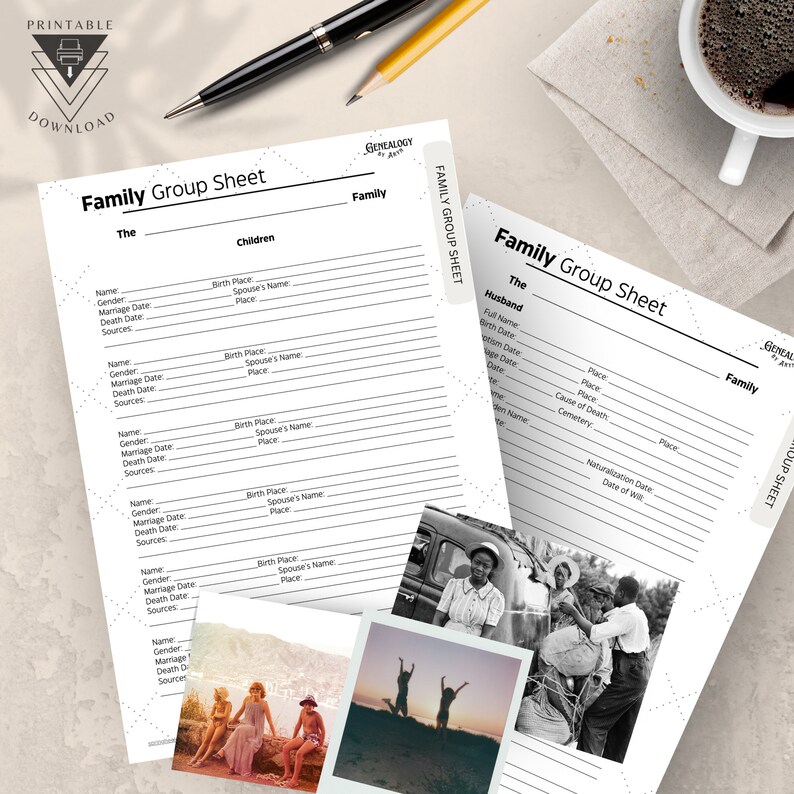 Family History Starter Bundle: Genealogy PDF Worksheets to Organize and Trace Your Family ...