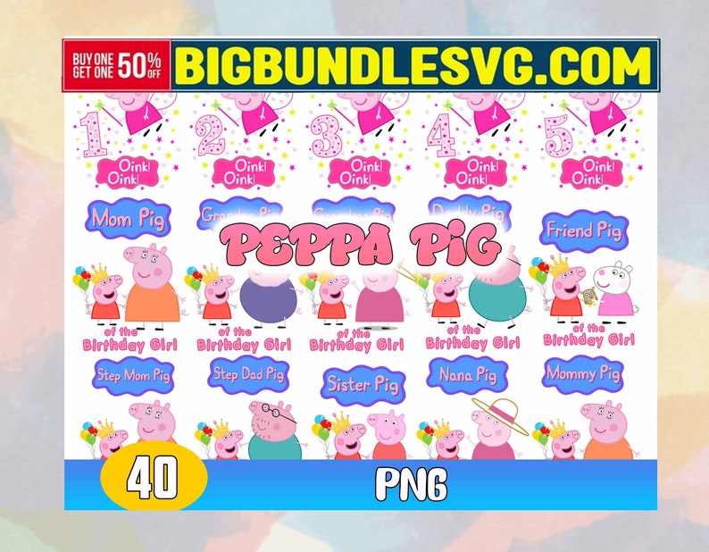 Peppa Pig Svg Bundle Peppa Pig Svg Files for Cricut Peppa - Etsy