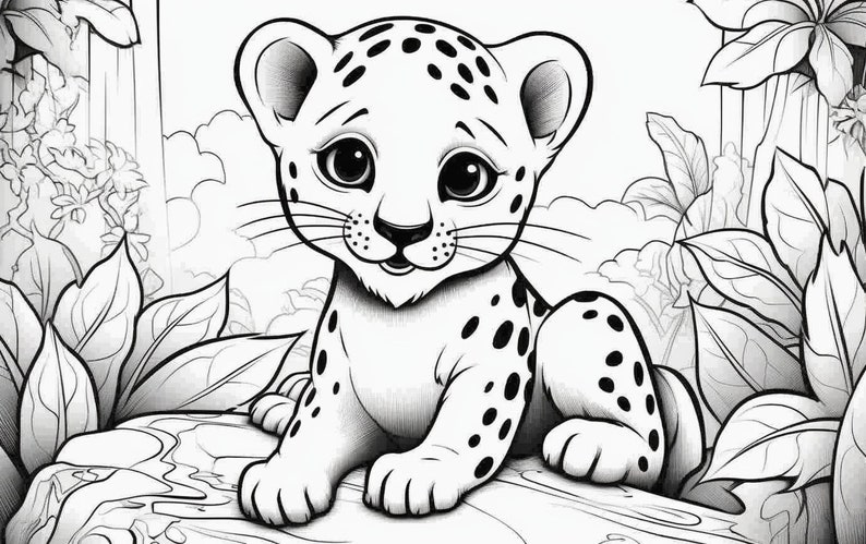 26 Baby Animal Kids Coloring Pages Digital Pdf Download - Etsy