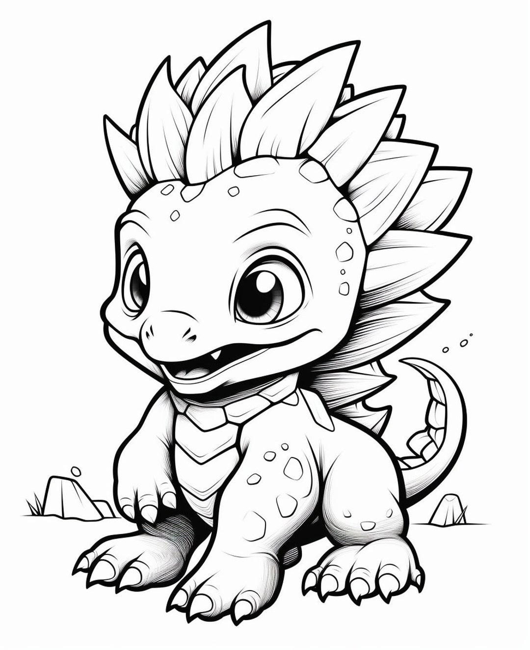 Baby Egosaurus Kids Coloring Book Image Pdf Digital Download - Etsy