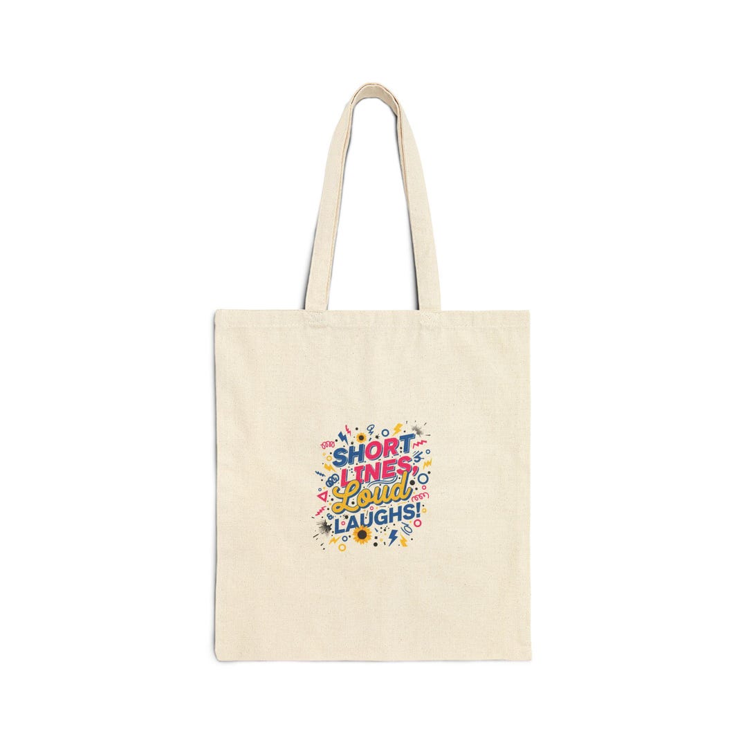 Short Attention Span Laughs Tote | Slogan & Meme Graphic, Glitch ...