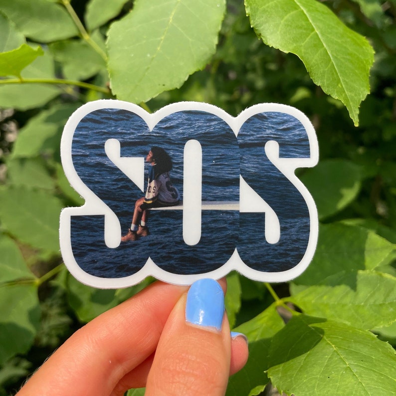 SOS SZA Sticker Waterproof Sticker for Laptop Phone - Etsy