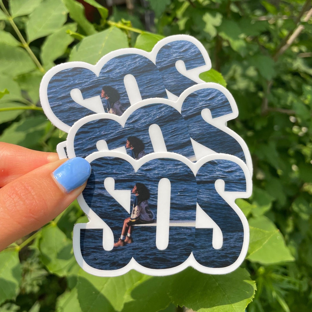 SOS SZA Sticker Waterproof Sticker for Laptop Phone - Etsy