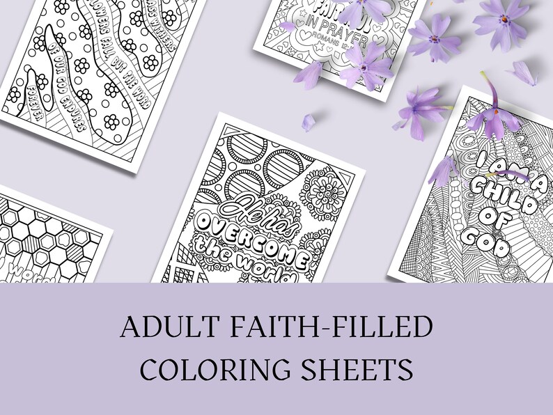 20 Bible Verse Coloring Pages for Adults | PRINTABLE DIGITAL FILE - Etsy