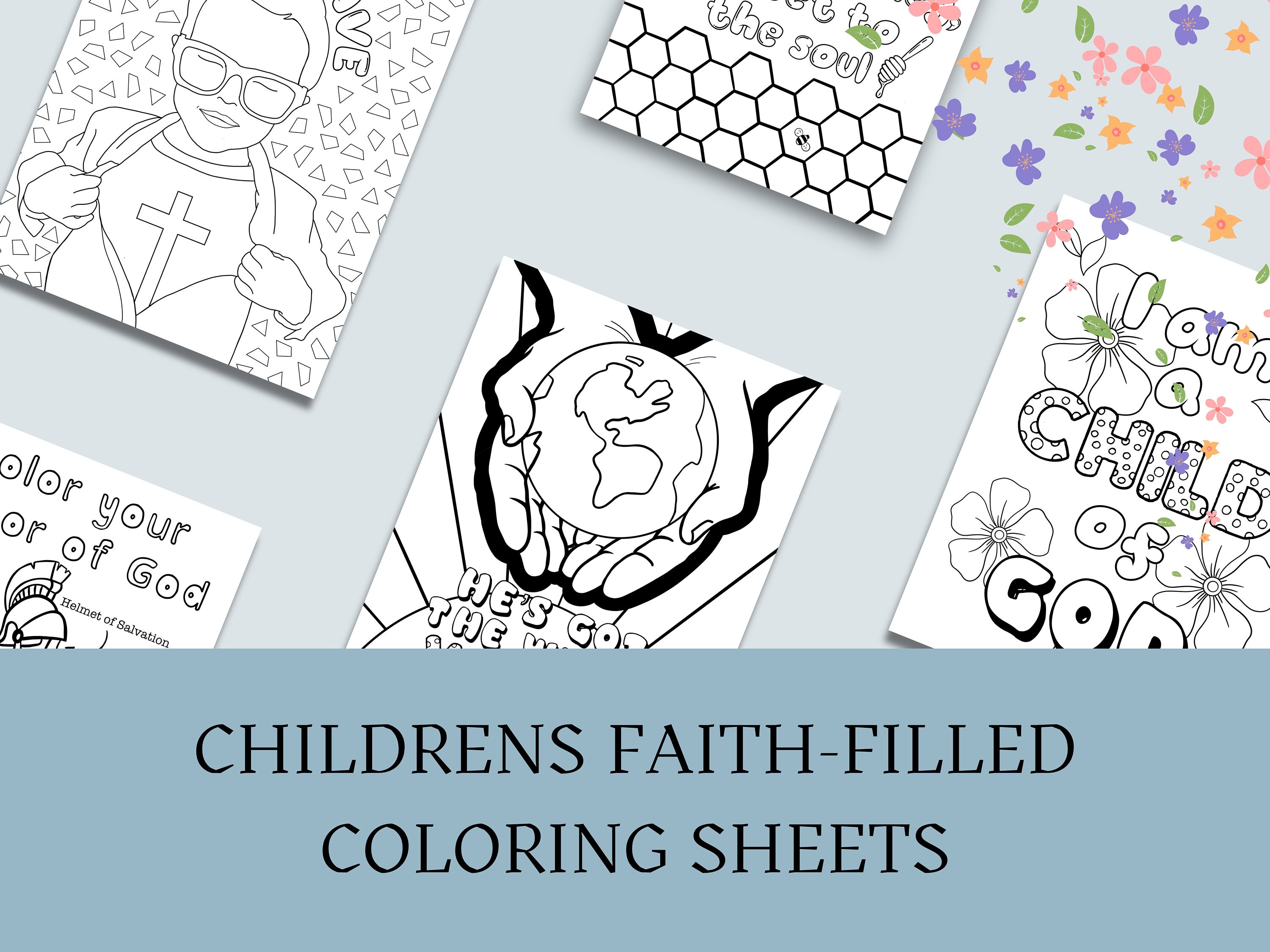 24 Bible Verse Coloring & Activity Pages for Kids | PRINTABLE DIGITAL ...