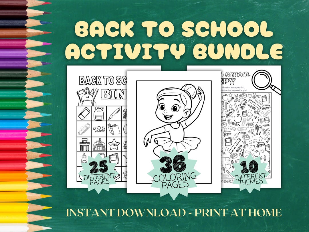 Back to School Activity Sheet Bundle | Bingo, I Spy & Coloring Pages ...
