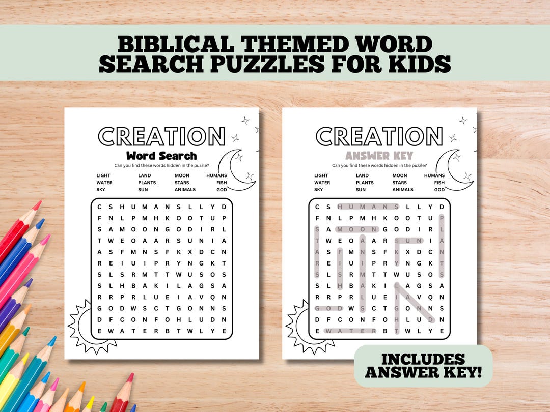 15 Biblical Themed Word Search Puzzles for Kids | Homeschool Activity ...