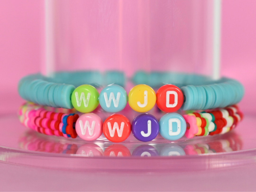 What Would Jesus Do Kids Bracelet | WWJD Disc Bracelet | Christian Clay ...