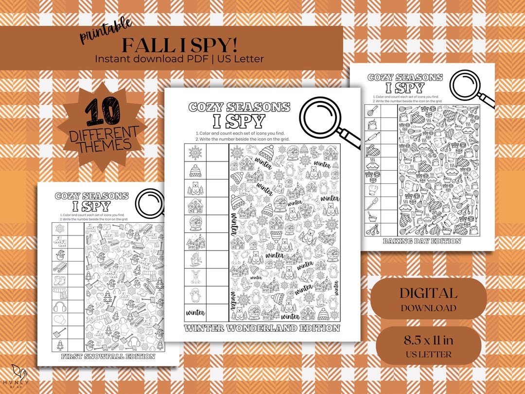 Fall Themed I Spy Games | Cozy Season I Spy | Classroom I Spy Sheets ...