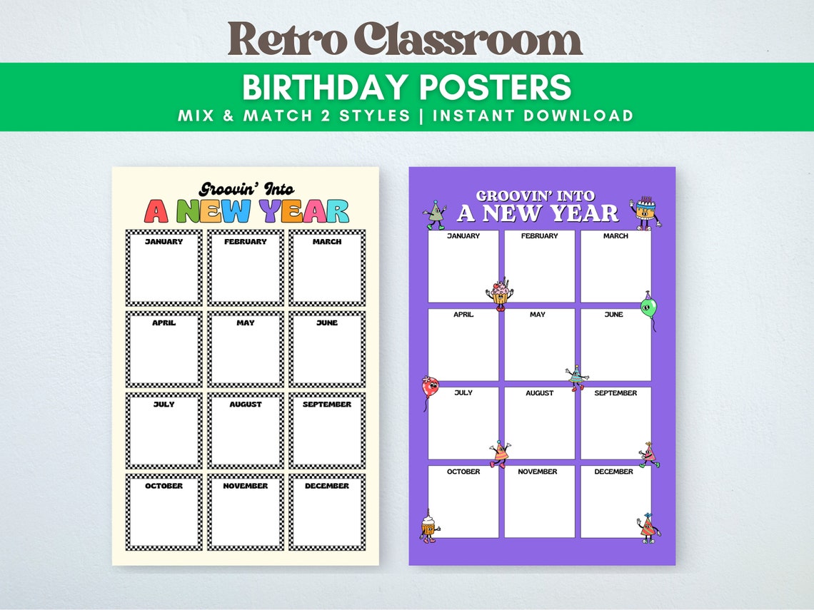Retro-themed Classroom Decor Bundle | Groovy Classroom Signs, Sound ...