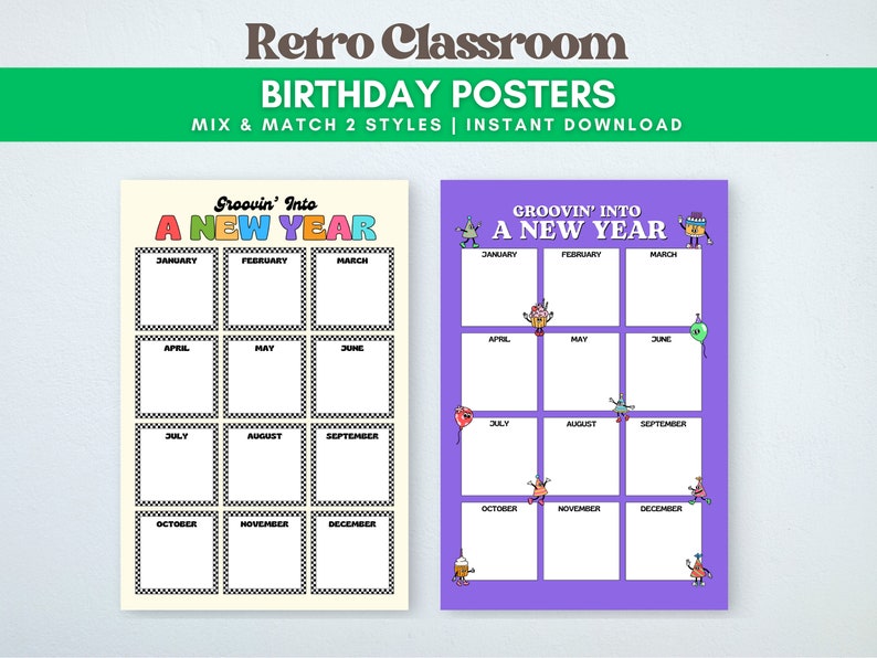 Retro-themed Classroom Decor Bundle | Groovy Classroom Signs, Sound ...