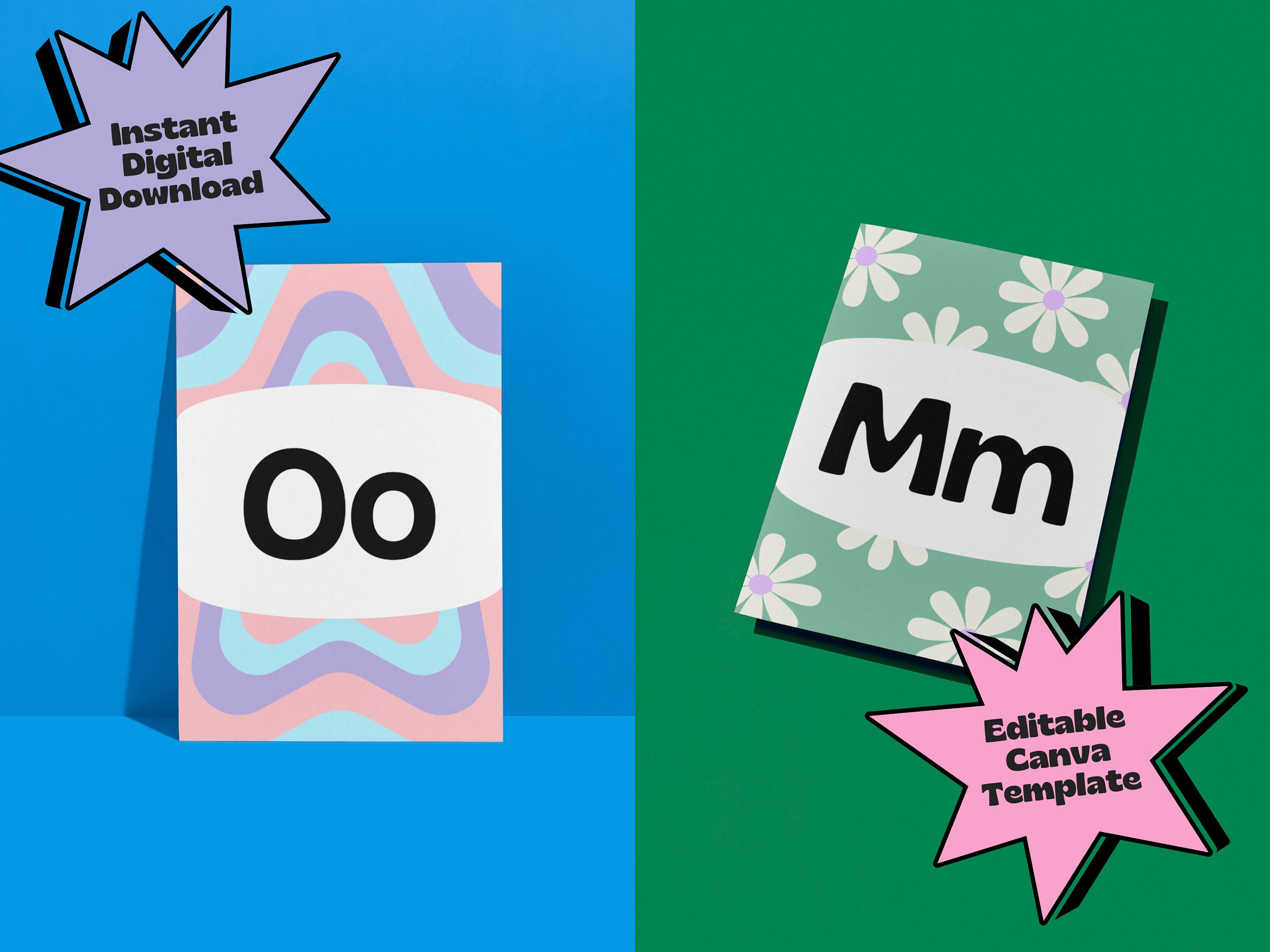 Retro Classroom Decor Bundle - Alphabet Posters & Bulletin Board Kit ...