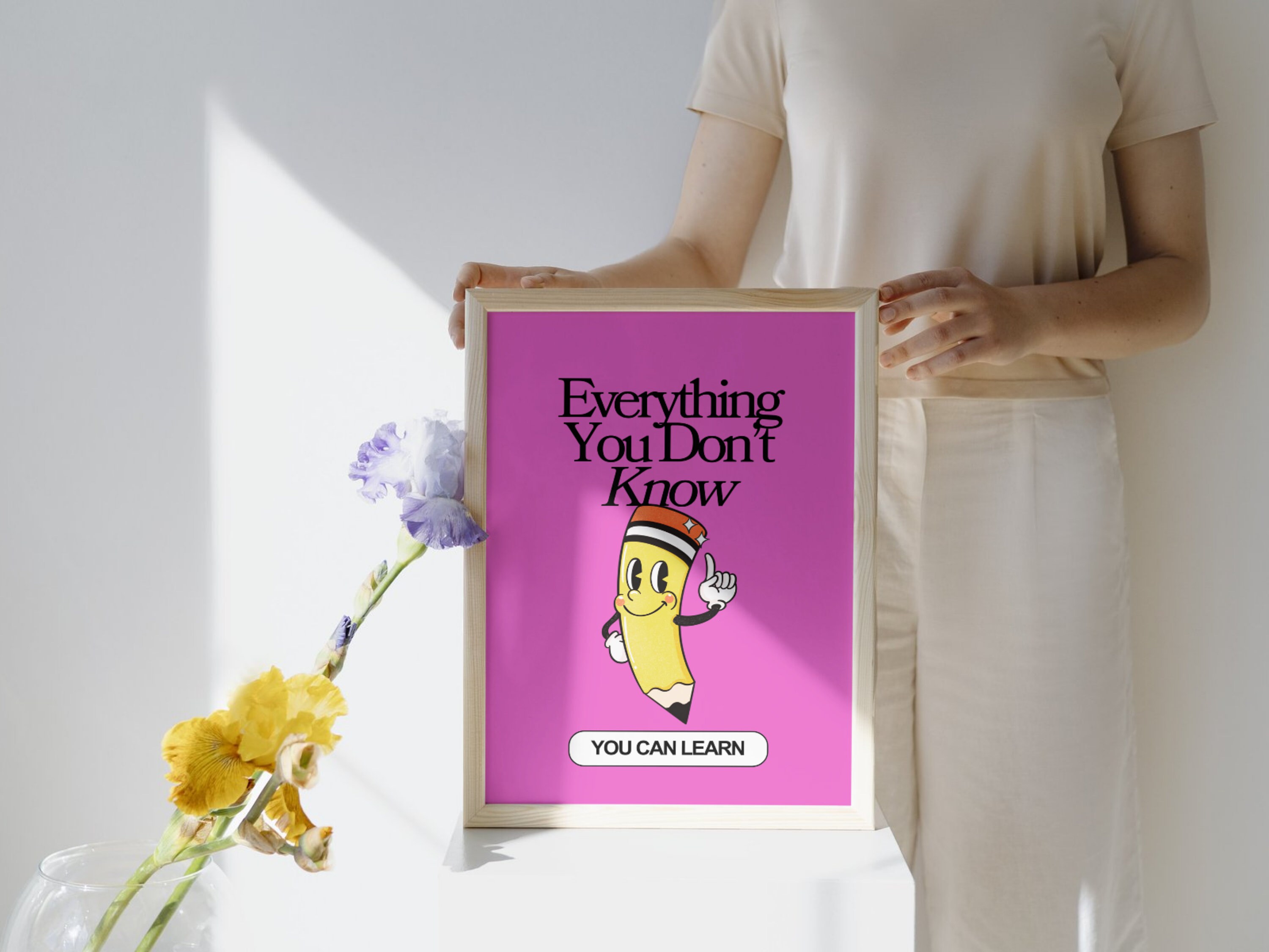 Neon Retro Classroom Bundle: Colorful Growth Mindset Posters, Teacher ...