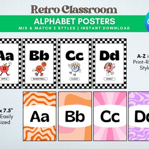 Retro Classroom Decor Mega Bundle: Colorful Classroom Theme, EDITABLE ...