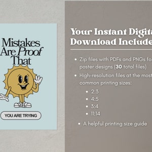 Retro Classroom Bundle: Colorful Growth Mindset Posters, Teacher ...