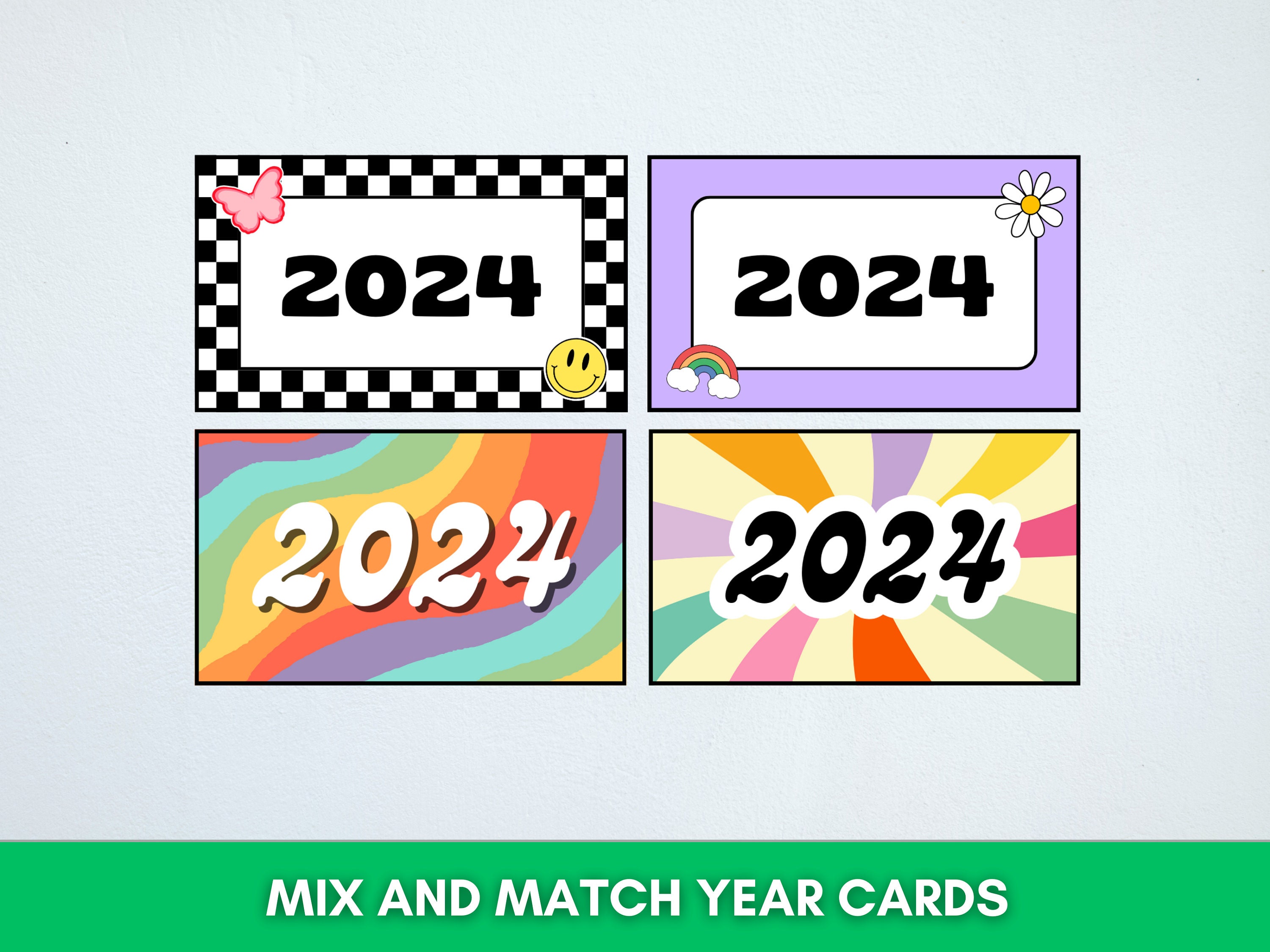 Retro-themed Classroom Calendar Set | Digital Printable Calendar Cards ...