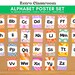 Retro Classroom Decor Bundle - Alphabet Posters & Bulletin Board Kit ...