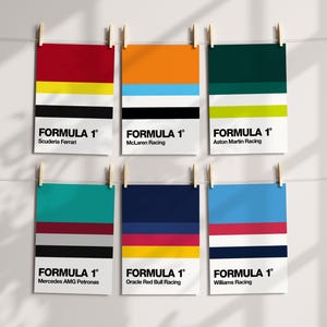 Pantone Color-inspired Formula 1 Racing Team Gallery Wall Set - High ...