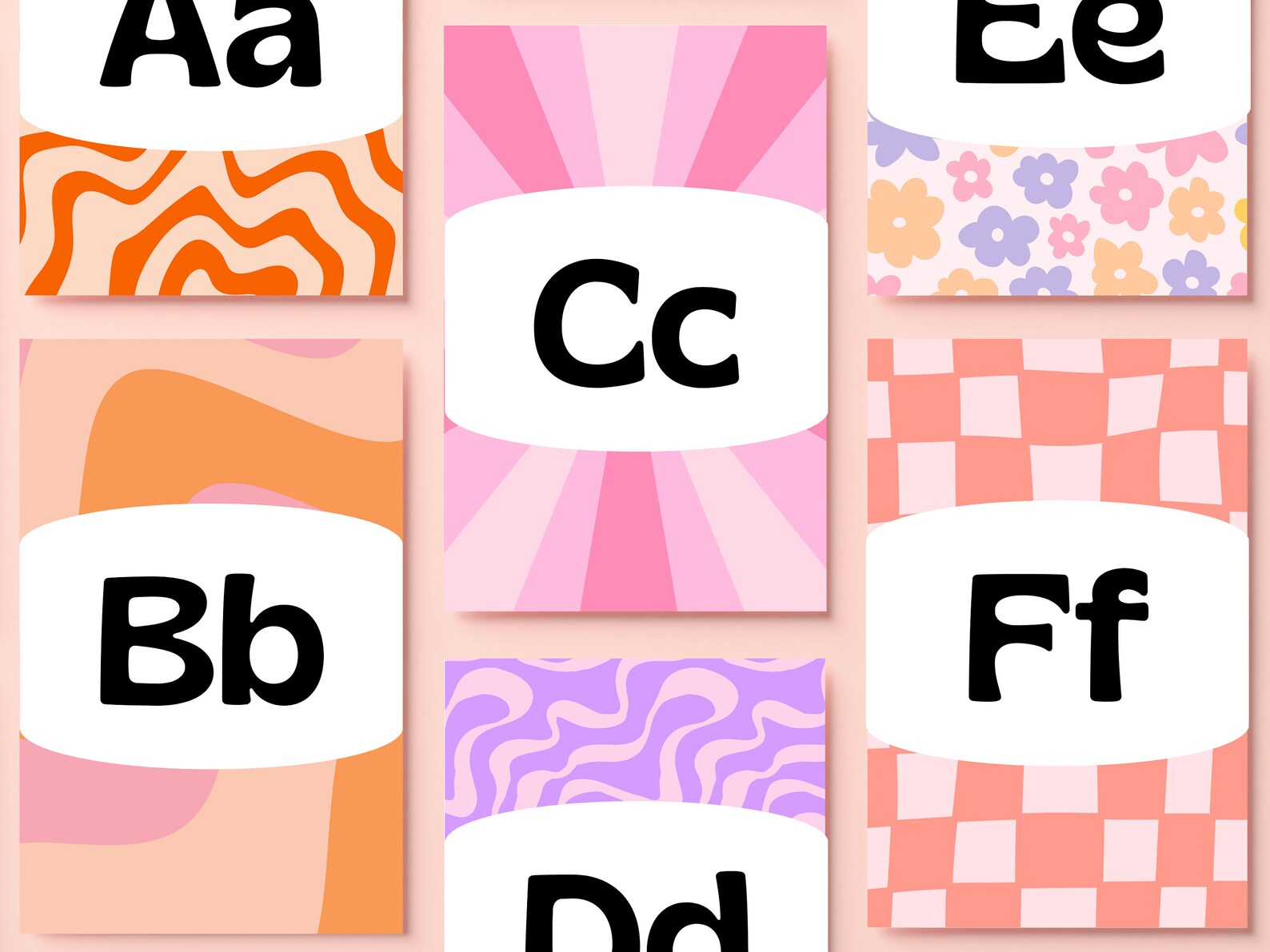 Retro Classroom Decor Bundle - Alphabet Posters & Bulletin Board Kit ...