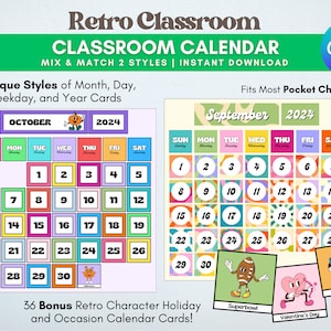 Retro Classroom Decor Mega Bundle: Colorful Classroom Theme, EDITABLE ...
