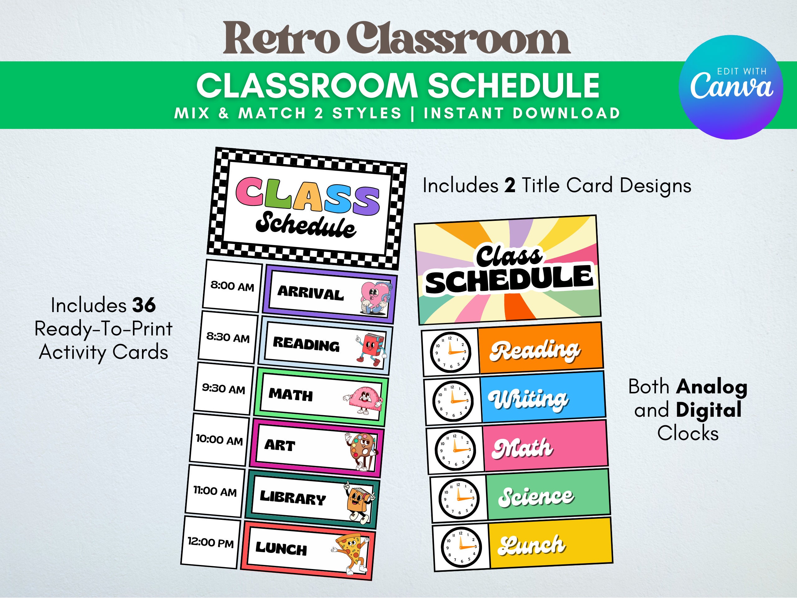 Retro Classroom Decor Mega Bundle: Colorful Classroom Theme, EDITABLE ...