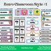 Retro Classroom Decor Mega Bundle: Colorful Classroom Theme, EDITABLE ...