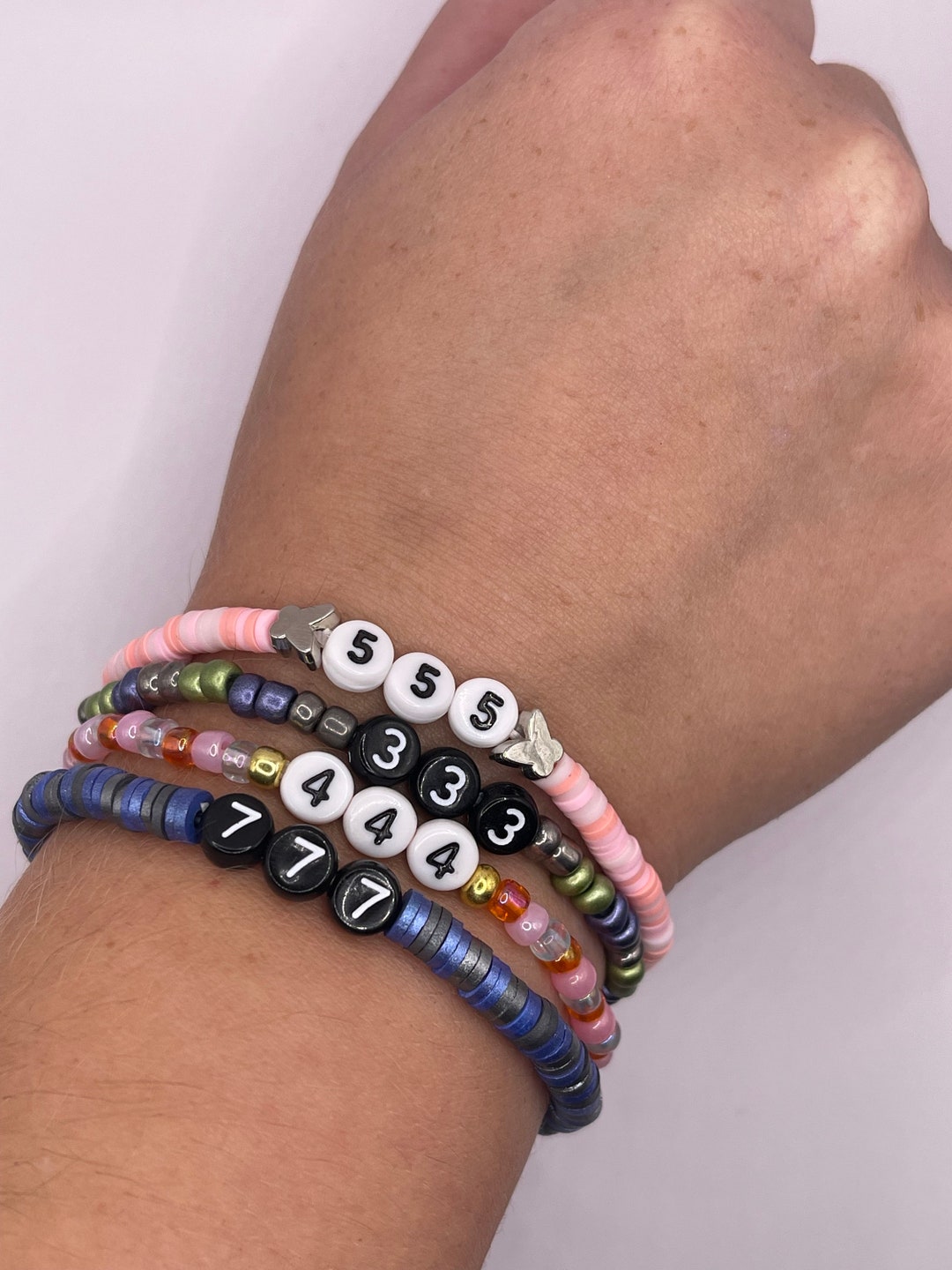 Angel Number Bracelet, Angel Number Jewelry, Custom Beaded Bracelet ...