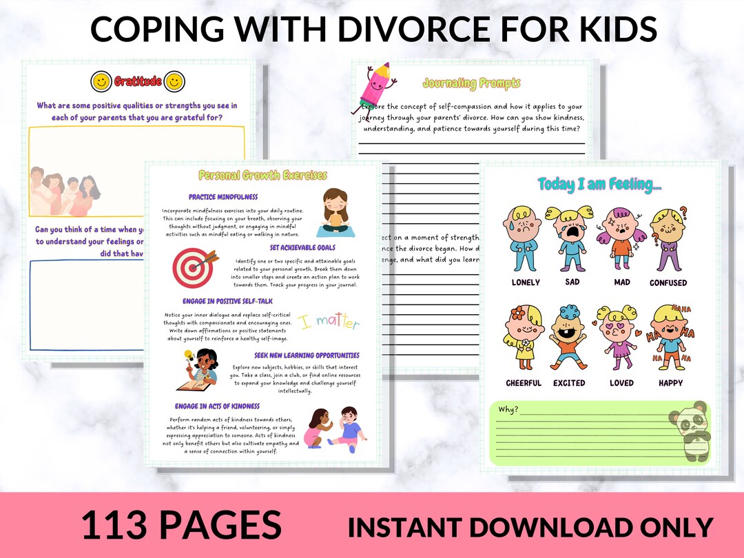 Coping With Divorce for Kids PLR Canva Template Therapy - Etsy