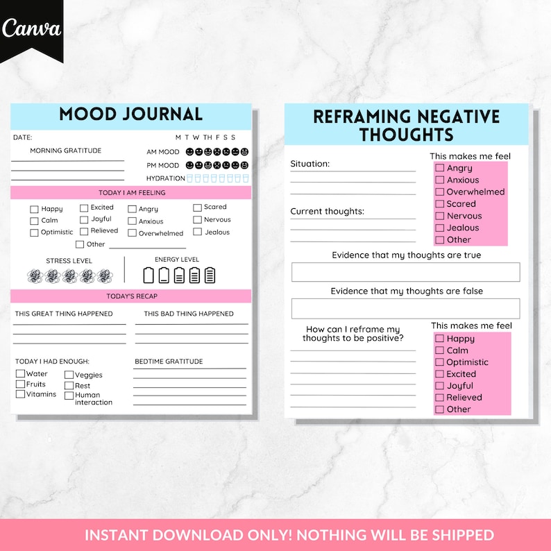 Editable CBT for Anxiety Workbook Resell Rights Occupational Therapy ...