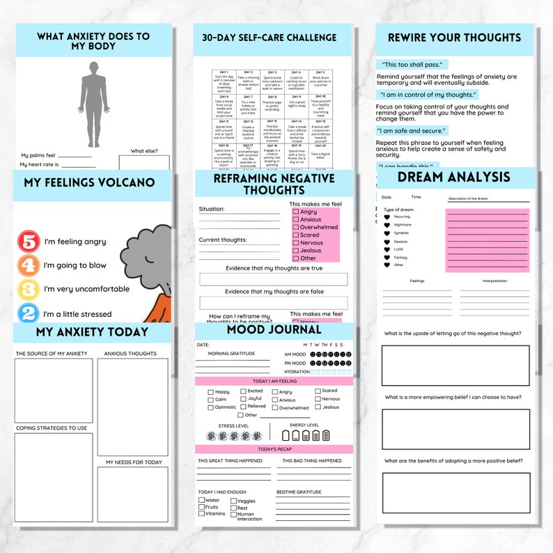 Editable CBT for Anxiety Workbook Resell Rights Occupational Therapy ...