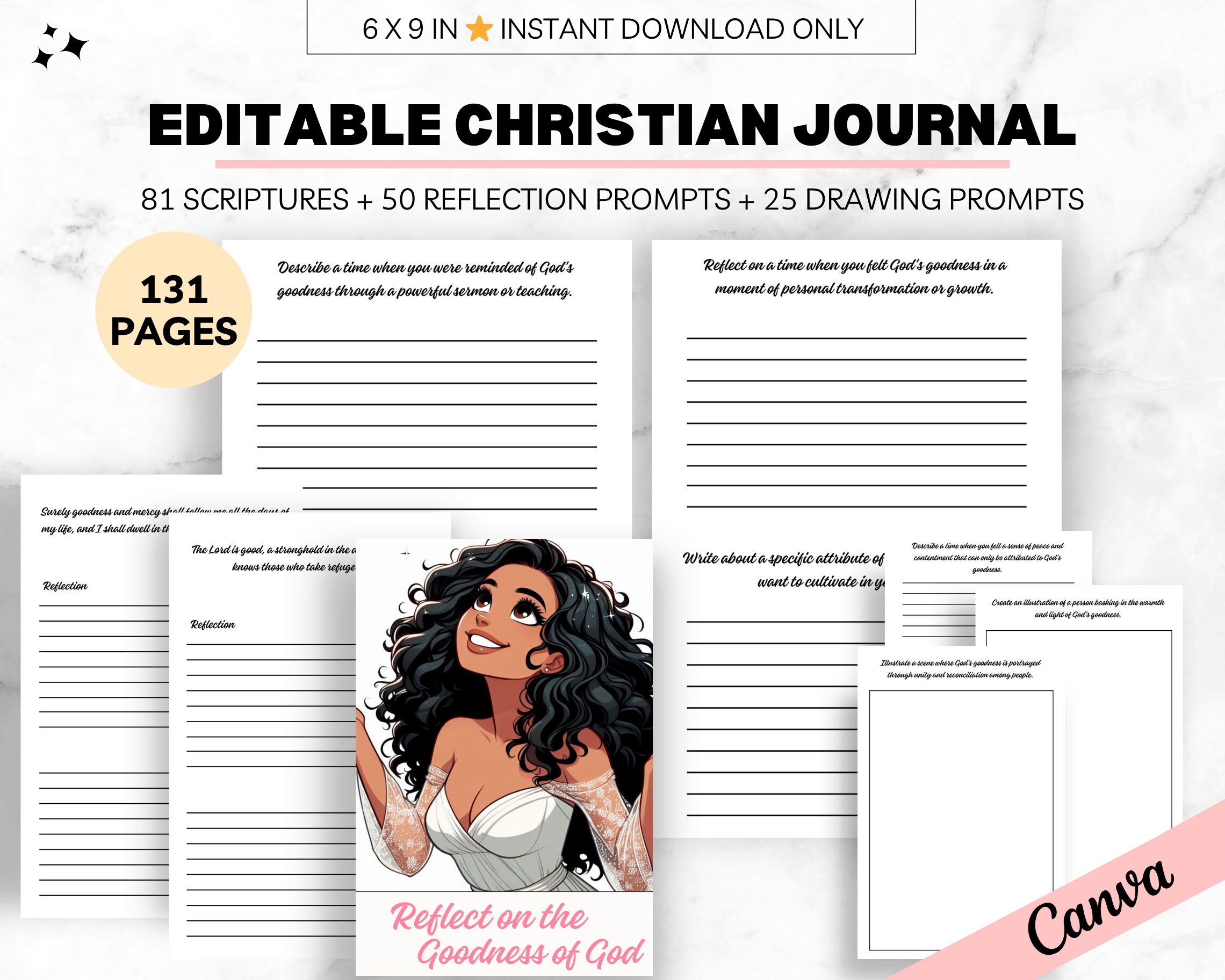 Prayer Bible Study Template Journal Reflection Prompts Done for You ...