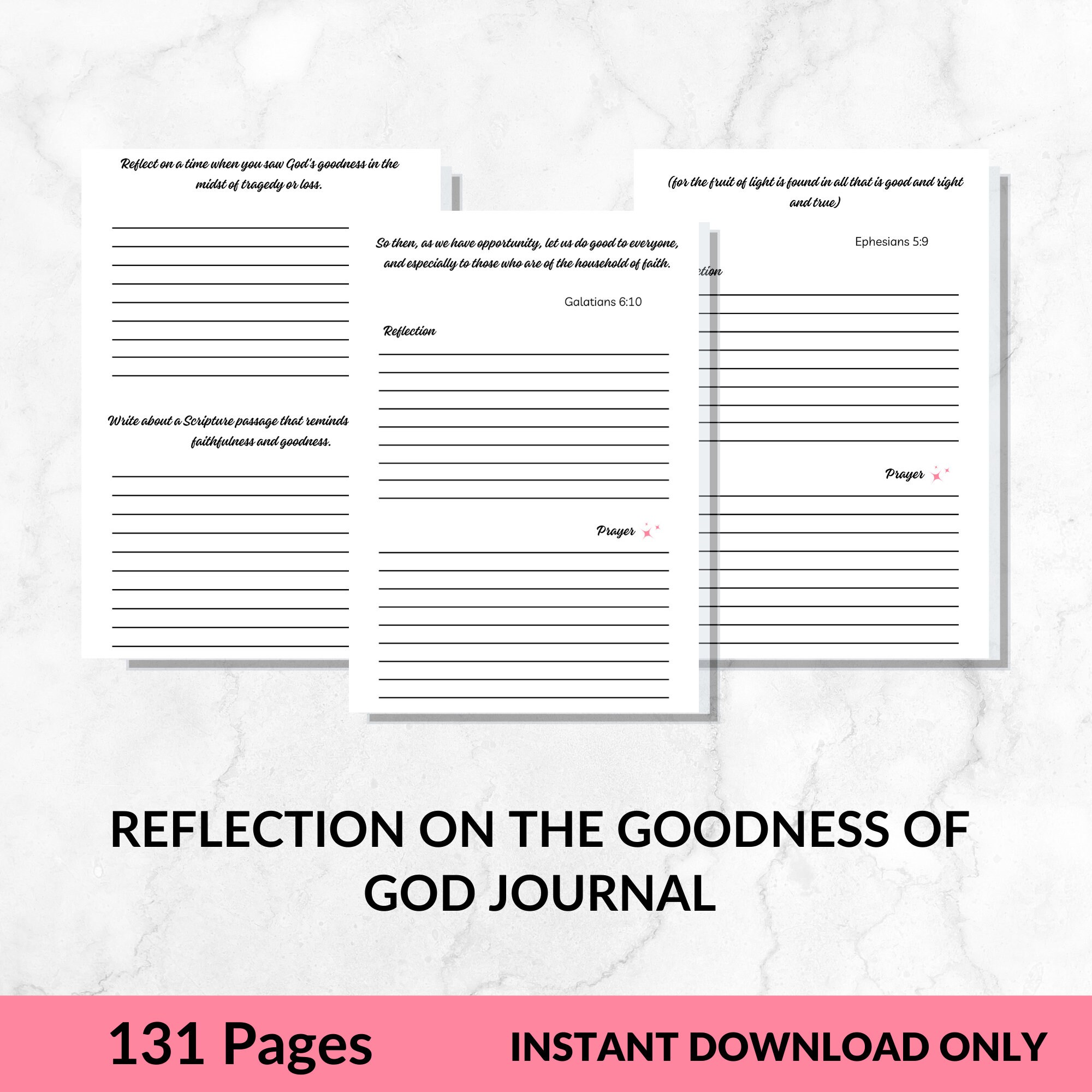 Prayer Bible Study Template Journal Reflection Prompts Done for You ...