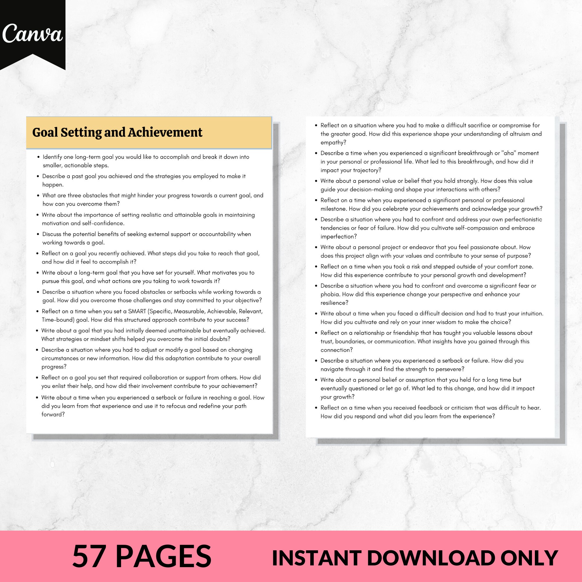 PLR Templates, Reflection Prompts,occupational Therapy Tools, Master ...