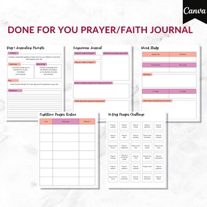 Editable Prayer Journal Template,christian Devotional,bible Study ...