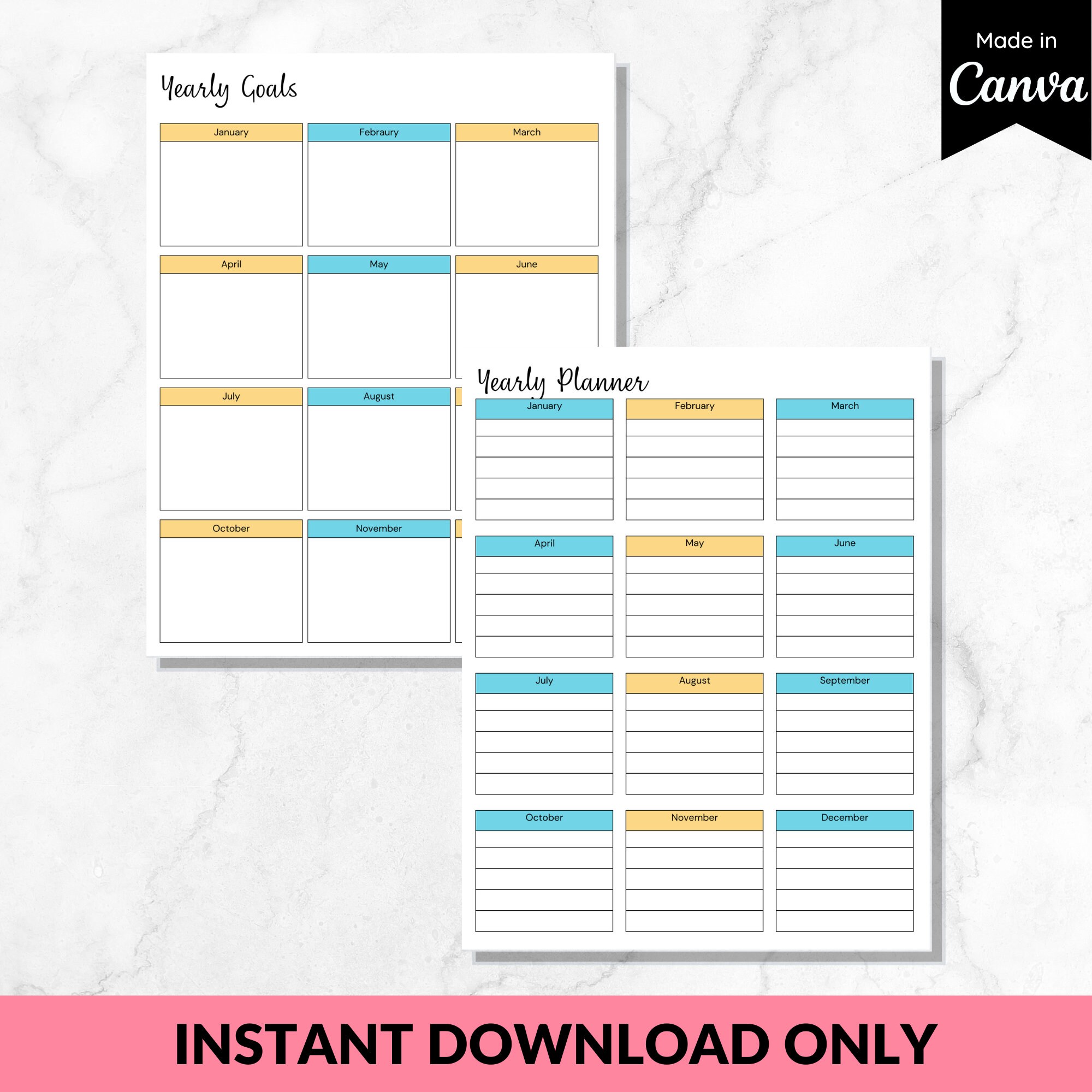 Editable Monthly Daily Weekly Planner Weekly to Do List Checklist ...