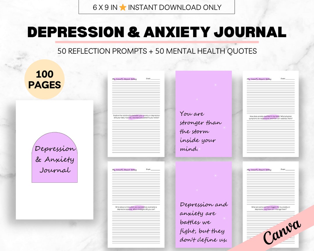 PLR Mental Health Journal, Reflection Prompts, Amazon KDP Interior ...