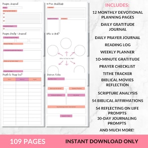 Editable Prayer Journal Template,christian Devotional,bible Study ...