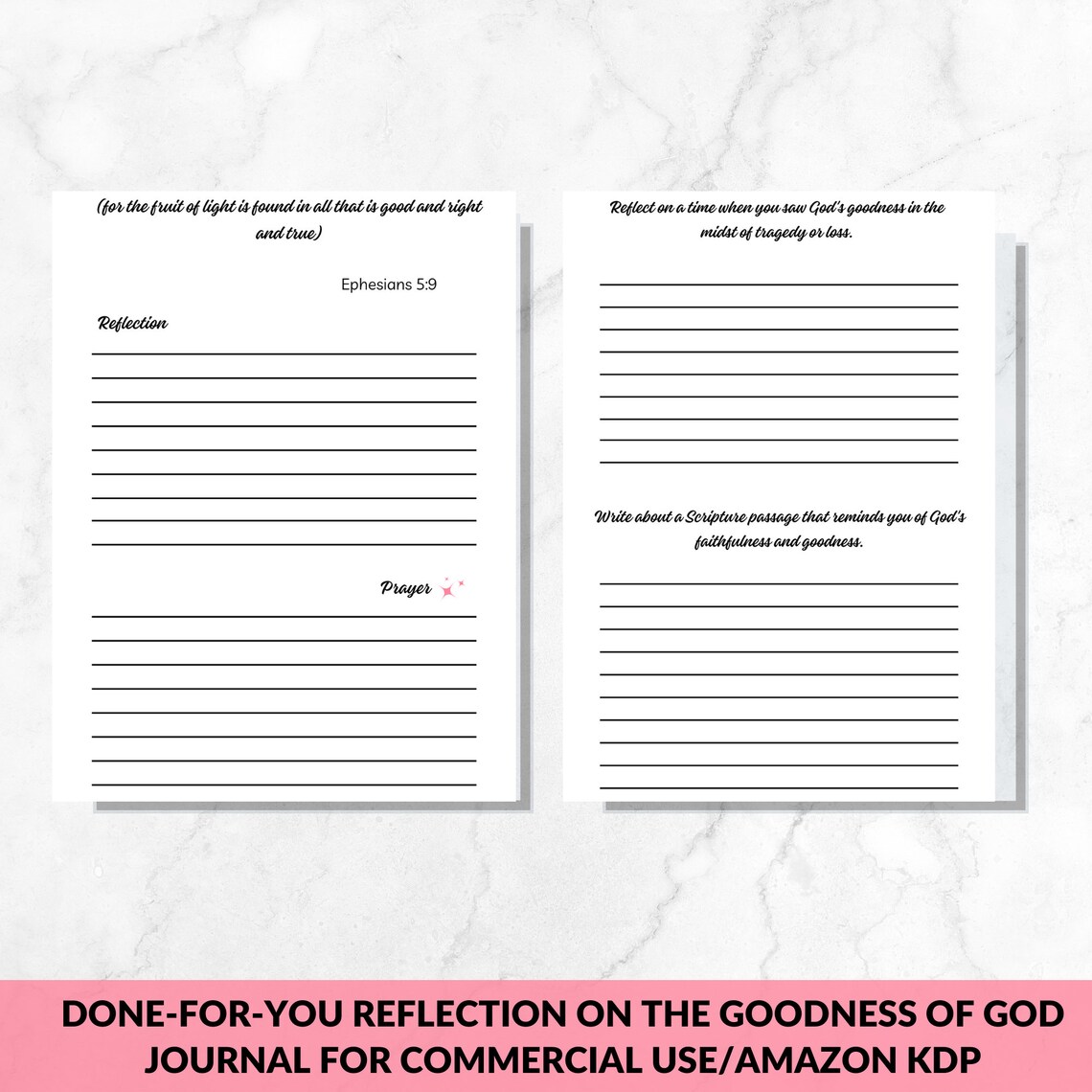 Prayer Bible Study Template Journal Reflection Prompts Done for You ...