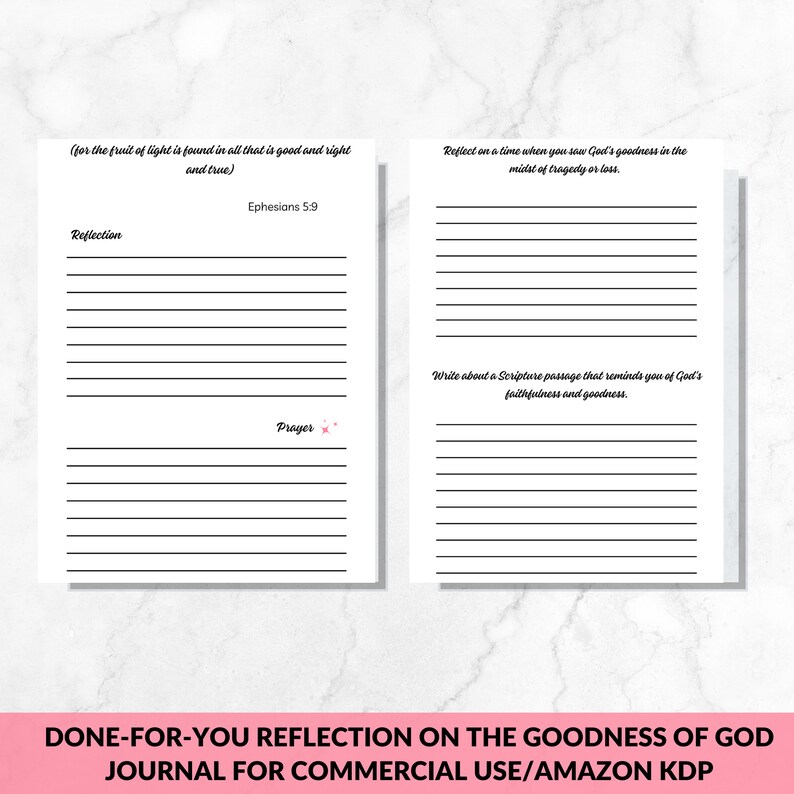 Prayer Bible Study Template Journal Reflection Prompts Done for You ...